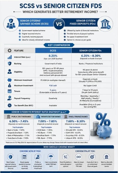 Choose your FD scheme: Senior citizen FDs vs SCSS — which can generate ...