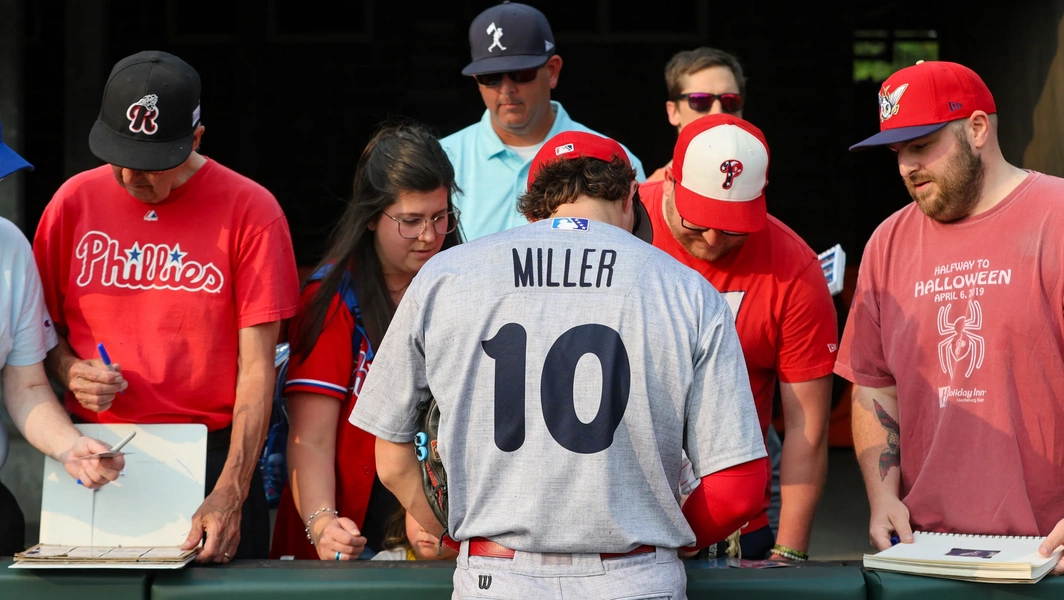 Phillies prospect Aidan Miller halts baseball activities amid back setback