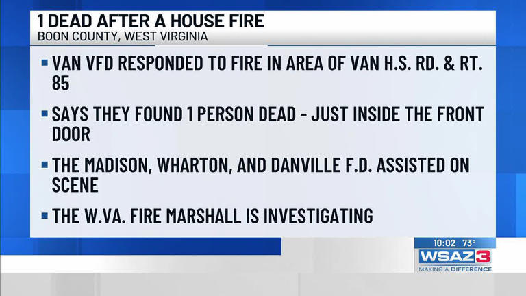 One dead after a house fire