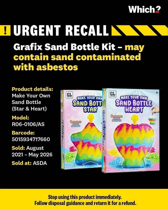 Two more children's sand kits recalled over asbestos contamination ...