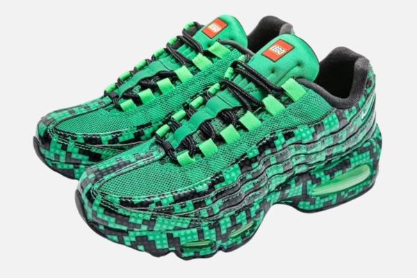 Lego’s Nike Air Max 95 ‘Lucky Green’ is a Minecraft Creeper for your feet