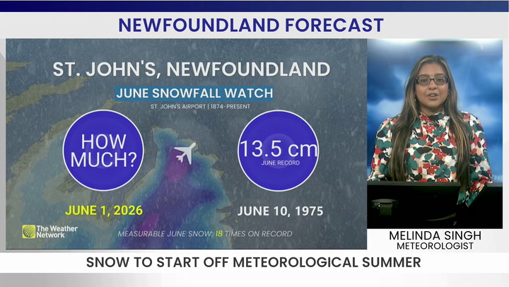 Newfoundland starting off June with the chance for snow