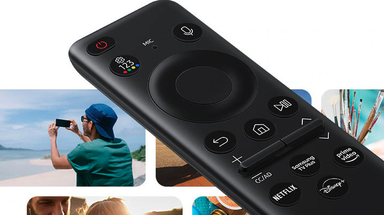 What are the four colored dots on a Samsung TV remote?