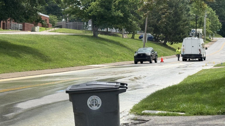 Water main break near Mill and Stringtown Road in Evansville