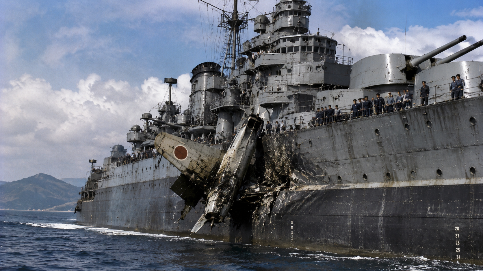 The kamikaze attack that barely dented a British warship