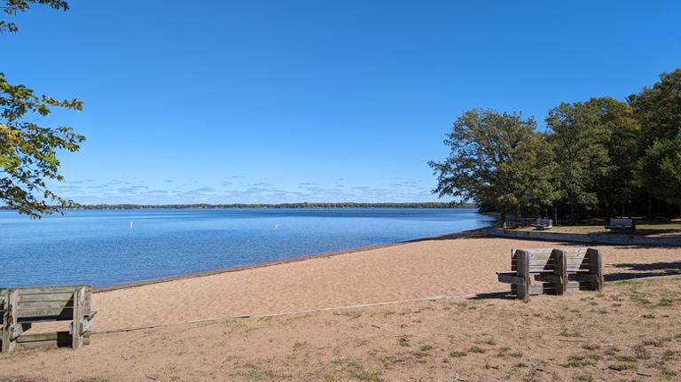 On Minnesota's scenic Mille Lacs Lake is a state park with a beach ...