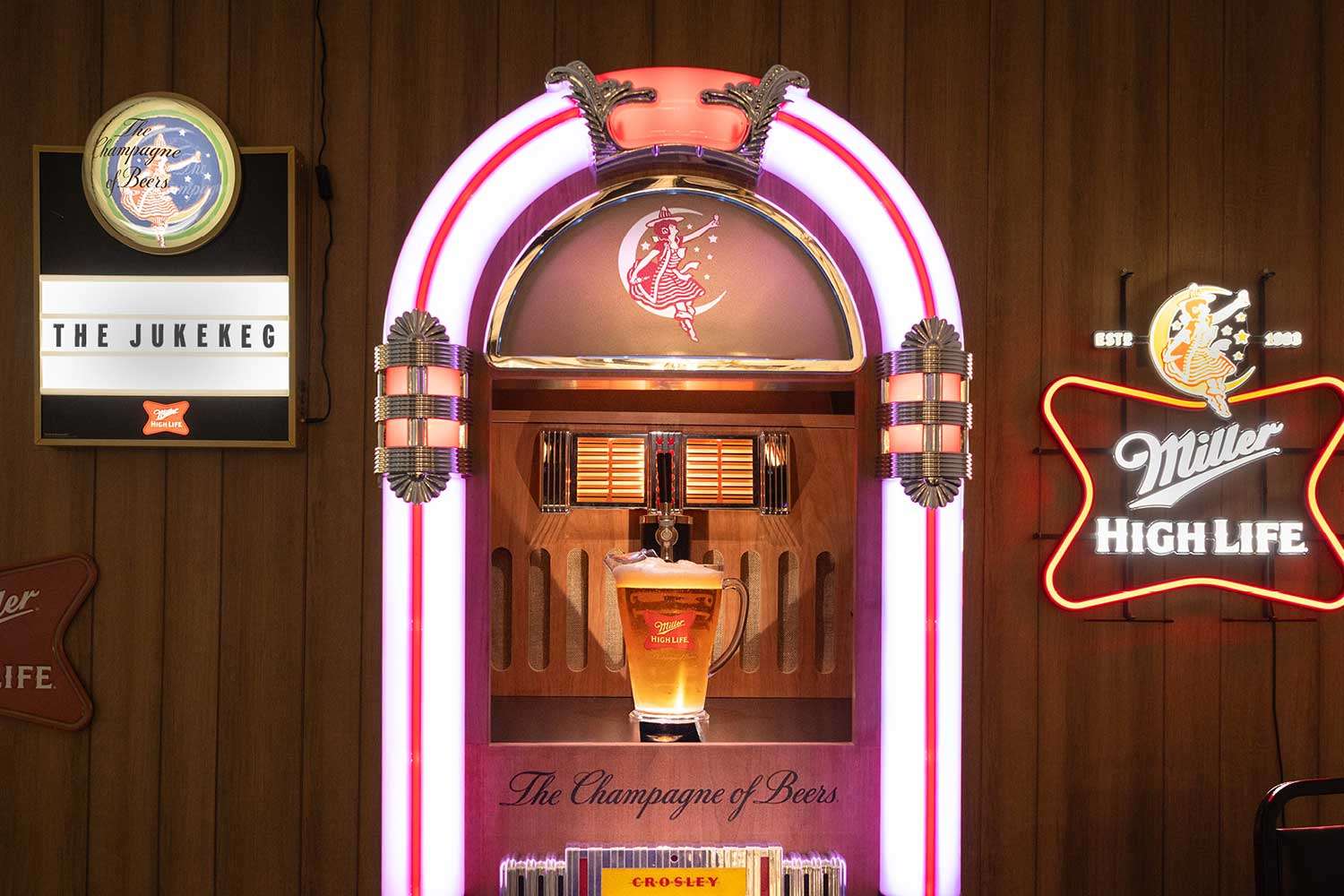 Miller High Life is auctioning off a JukeKeg, a Crosley jukebox that is ...
