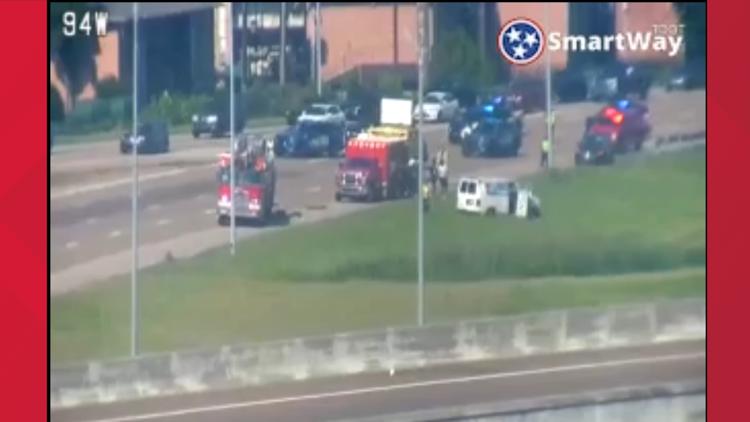 2 injured after shooting, crash on I-240