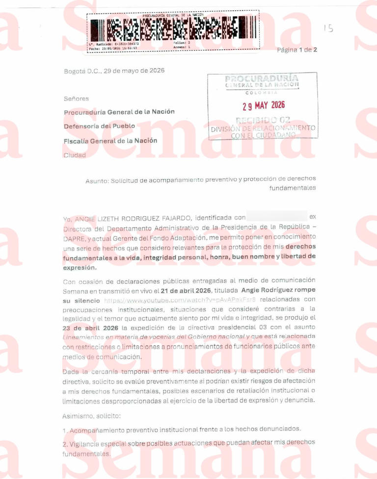 Exclusivo: Angie Rodríguez denunció a su exasesor en el Fondo ...