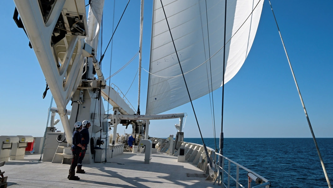 Wind sails and hydrogen hubs signal shipping's green shift