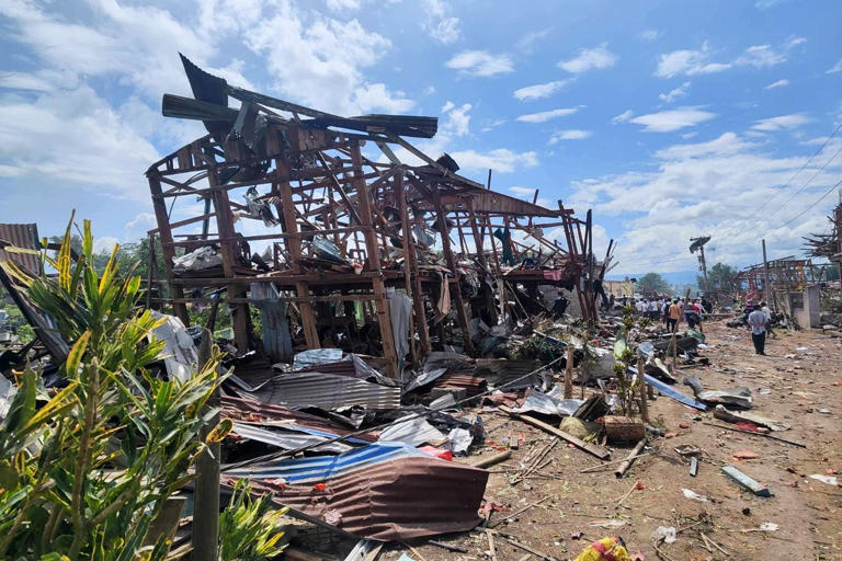 More than 45 killed in massive explosion in Myanmar village