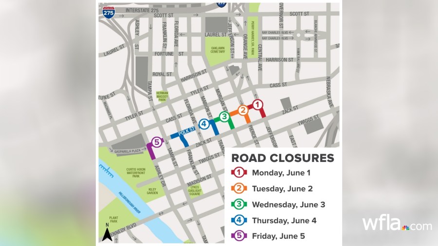 Maintenance project on train tracks to cause closures in downtown Tampa