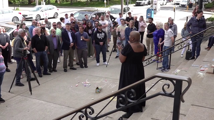 Pride flag raising takes place in Scranton