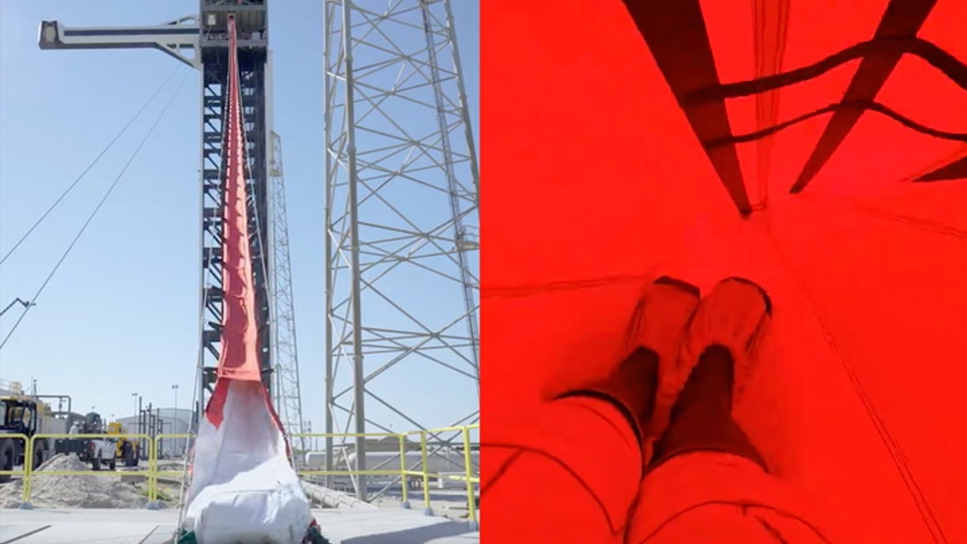 How it feels to slide down a SpaceX launch pad emergency chute