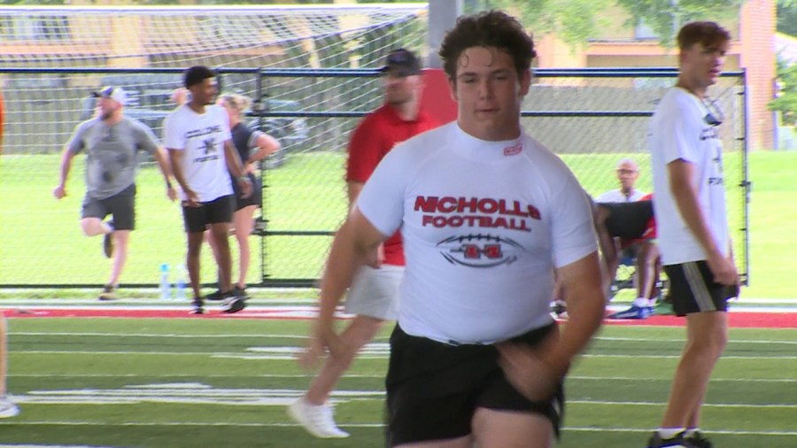 Nicholls hosts first mega football camp for high school and JUCO athletes