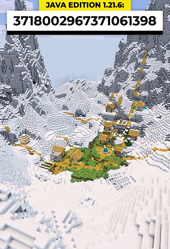 Minecraft mountaintop village seed: A rare village with stunning views