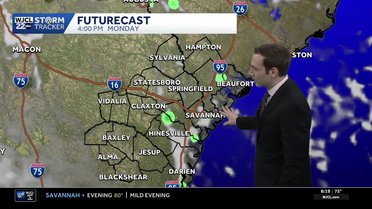 Mostly dry start to the work week for Southeast Georgia and the Lowcountry