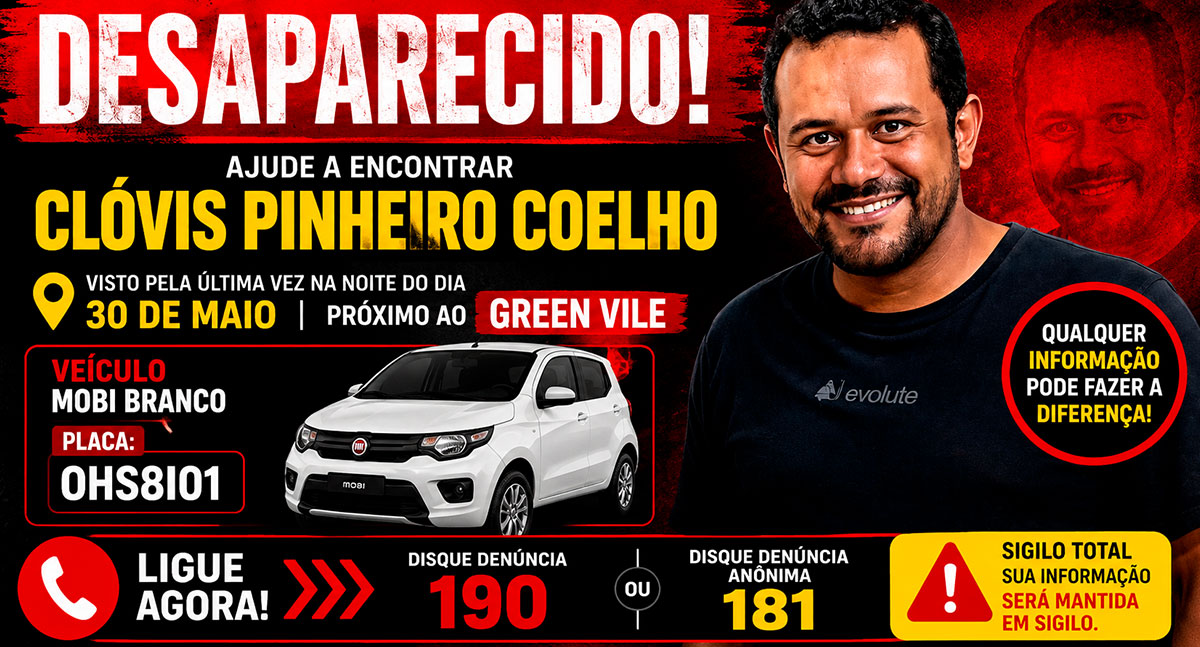 Clóvis Pinheiro Coelho está desaparecido e família pede ajuda para ...