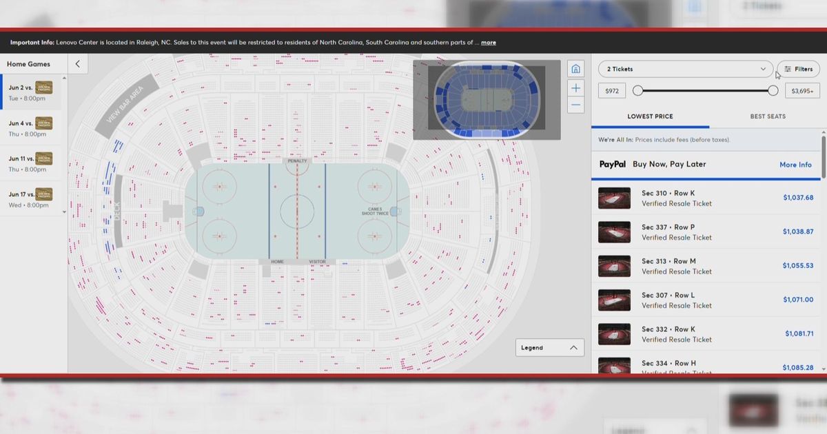 Ticketmaster, Hurricanes respond as fans shocked by steep price of ...