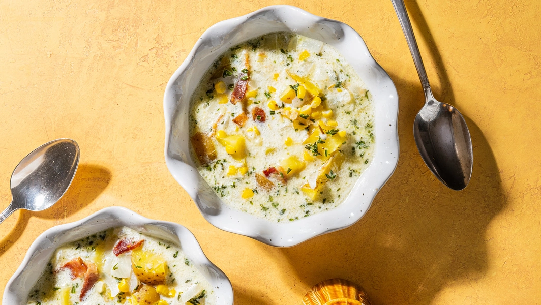 Cozy up with creamy corn chowder recipes