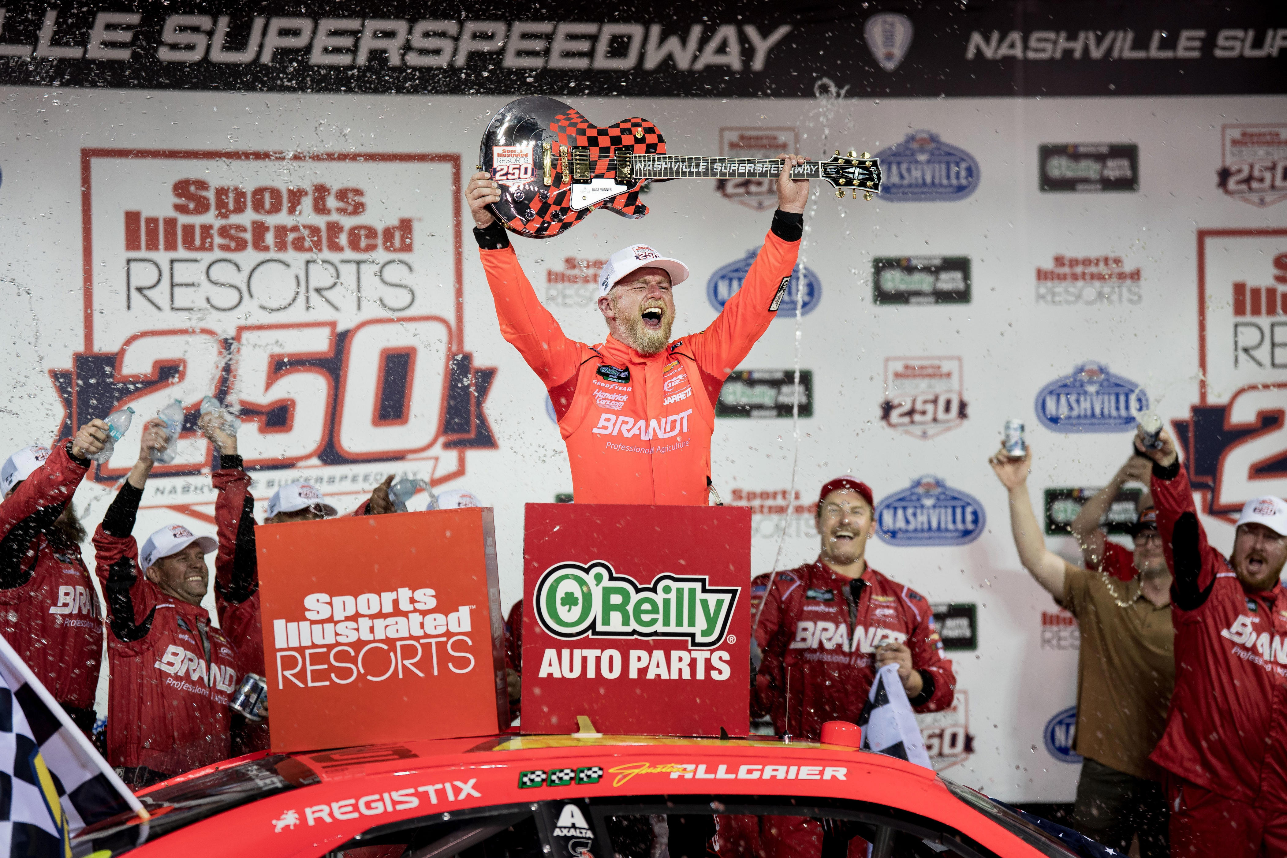 Justin Allgaier wins NASCAR O'Reilly race at Nashville in May 2026