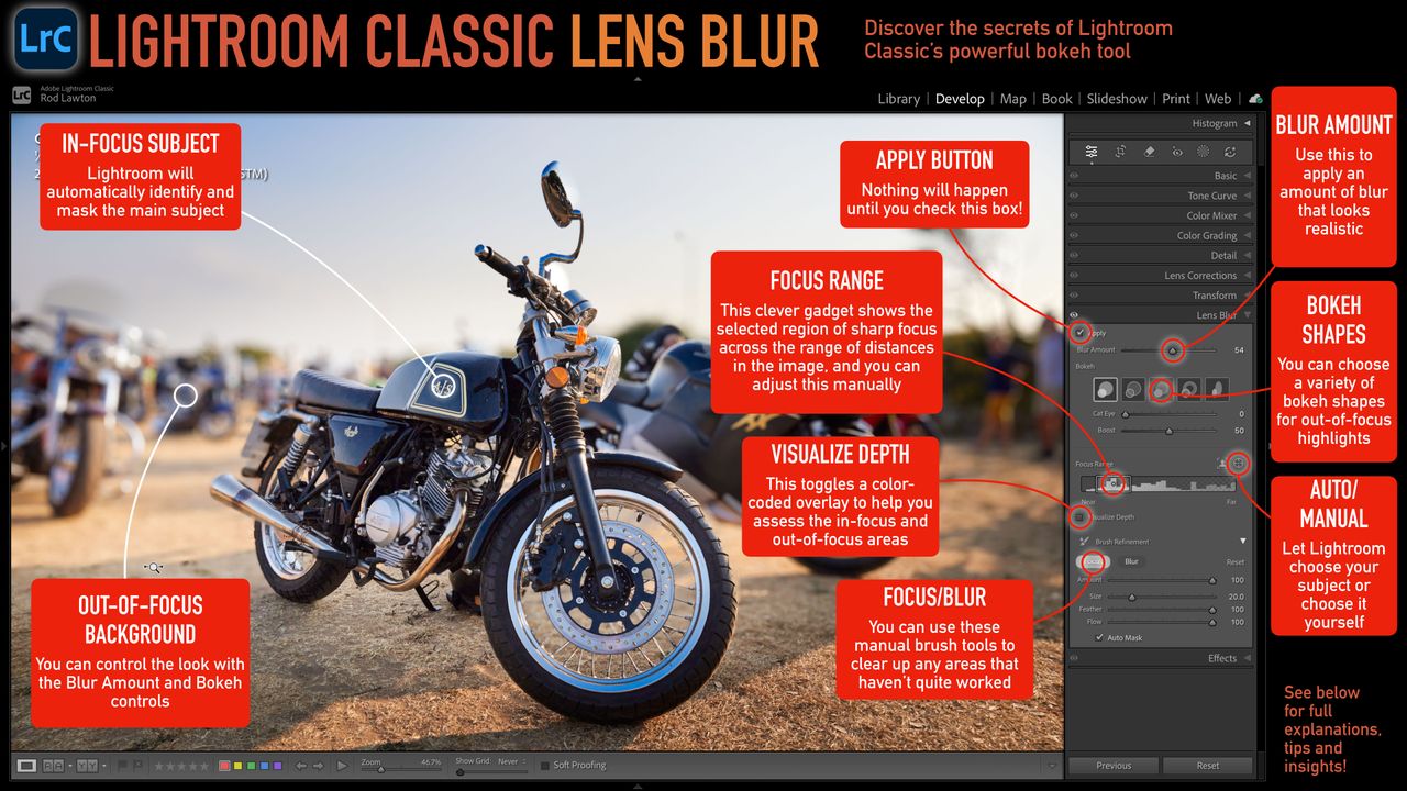 Cheat sheet: Lightroom Classic's lens blur tool and how it works