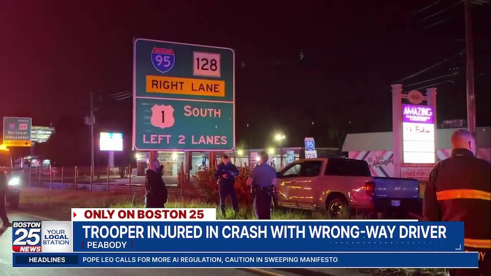 Massachusetts state police cruiser, car involved in head-on crash in ...