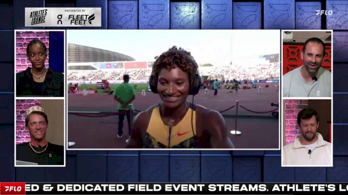 Anna Cockrell athlete's lounge interview | Rabat Diamond League