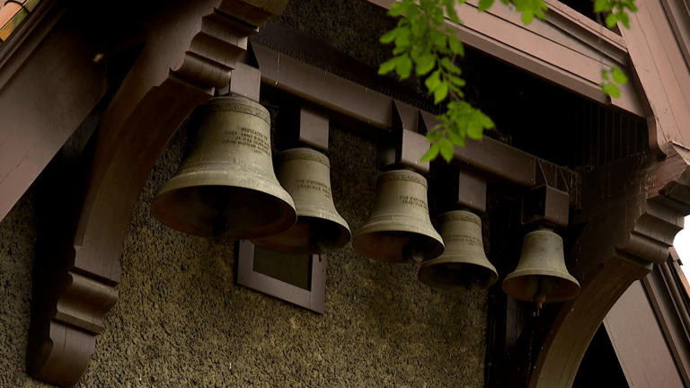 Bells ring for the first time since Helene at All Souls Episcopal Cathedral