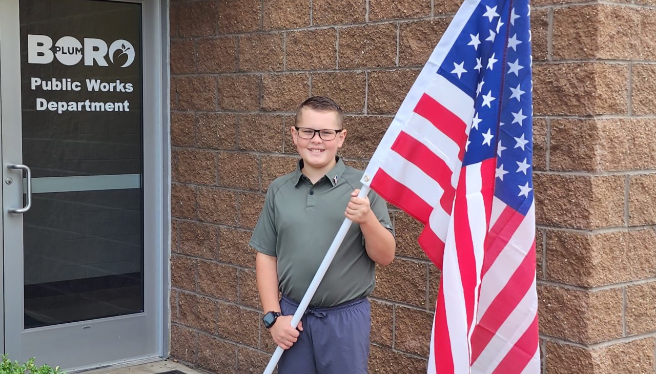 Boy raises funds for patriotic flags in Pennsylvania