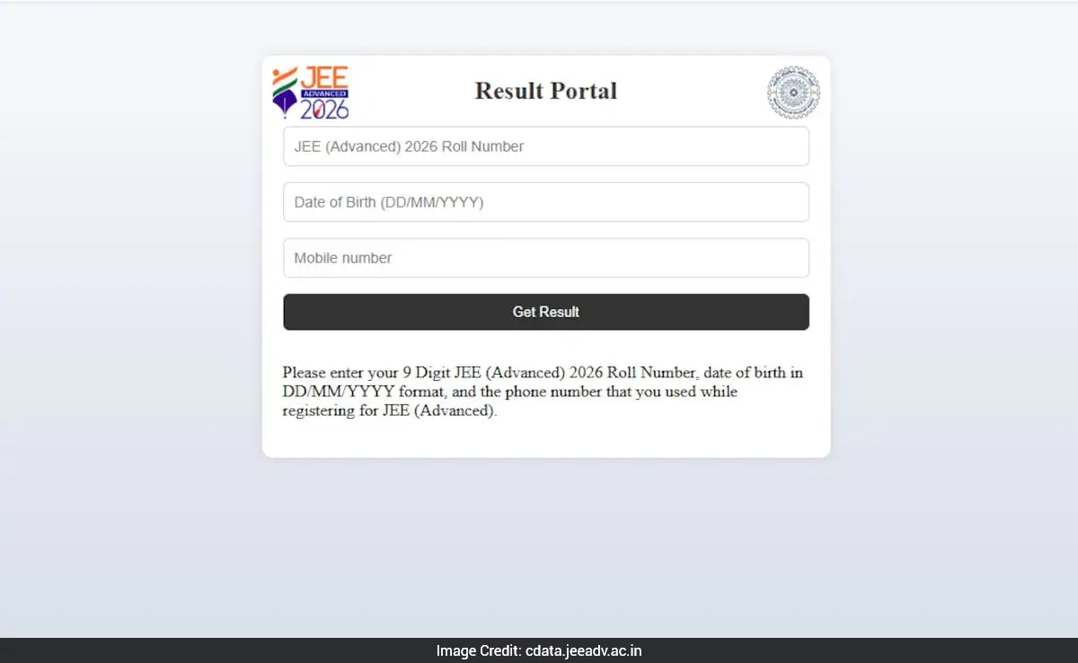 JEE Advanced 2026 results out; check scorecard download steps here