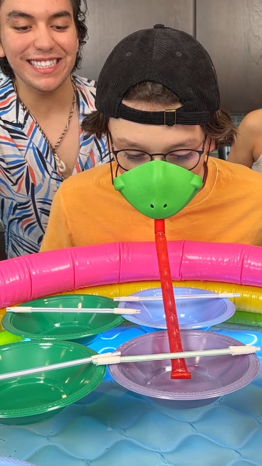 Creative challenge made from leftover party supplies