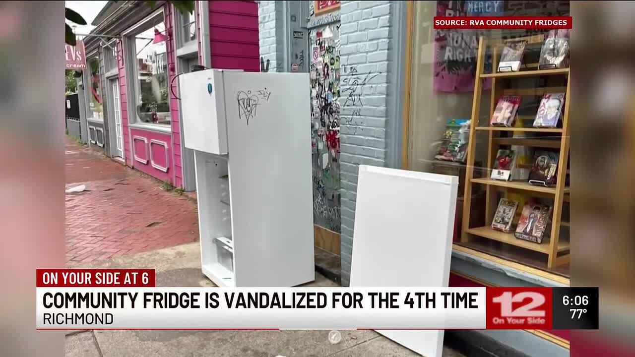 Carytown community fridge vandalized again