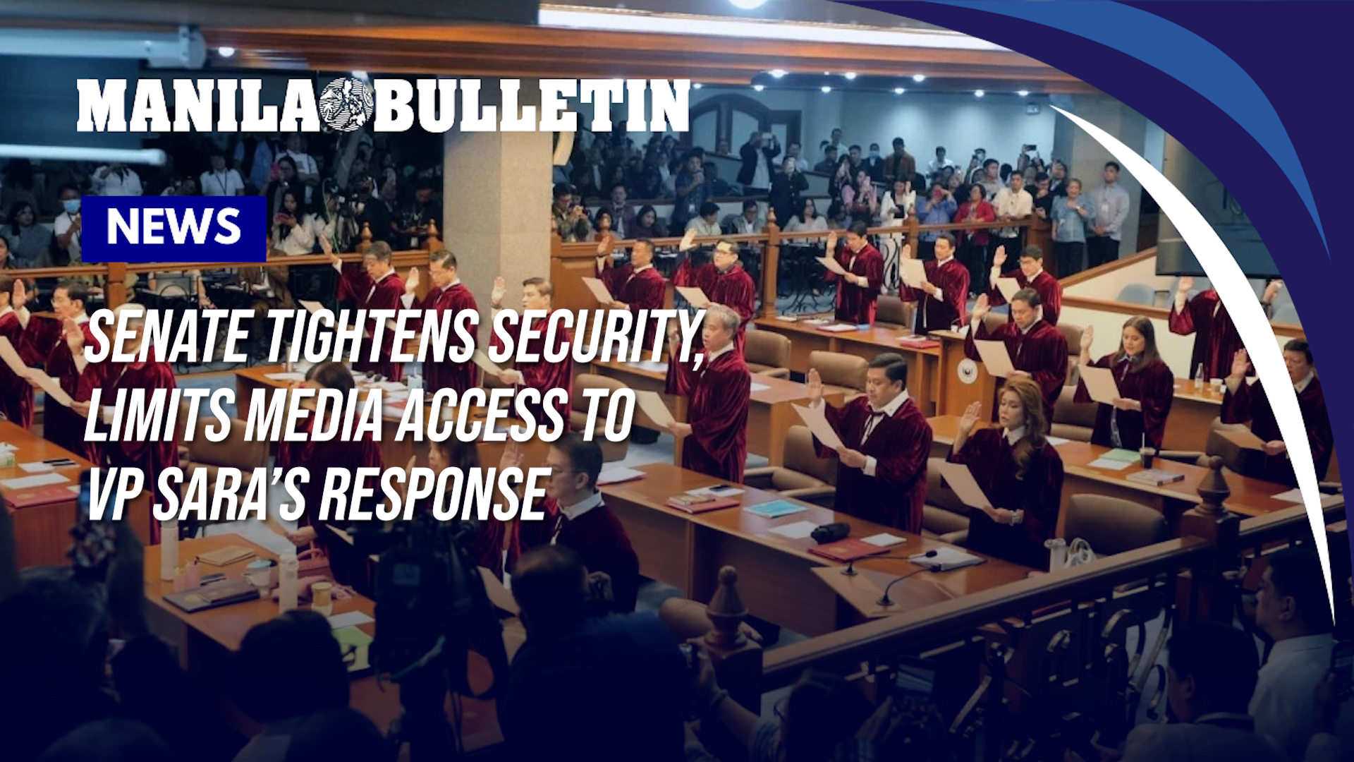 Tightened security and limited media access in Senate for VP Sara's ...