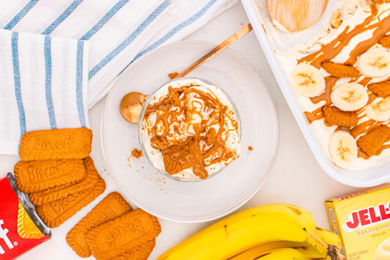 Biscoff banana pudding