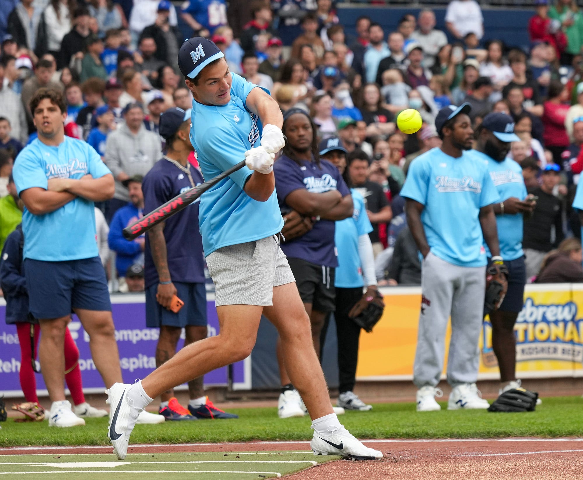 Drake Maye, wife host softball charity event at Polar Park