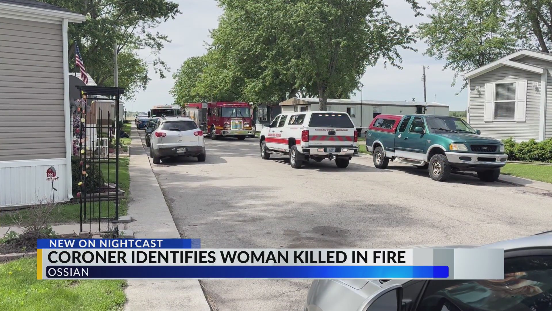 Woman killed in Ossian fire