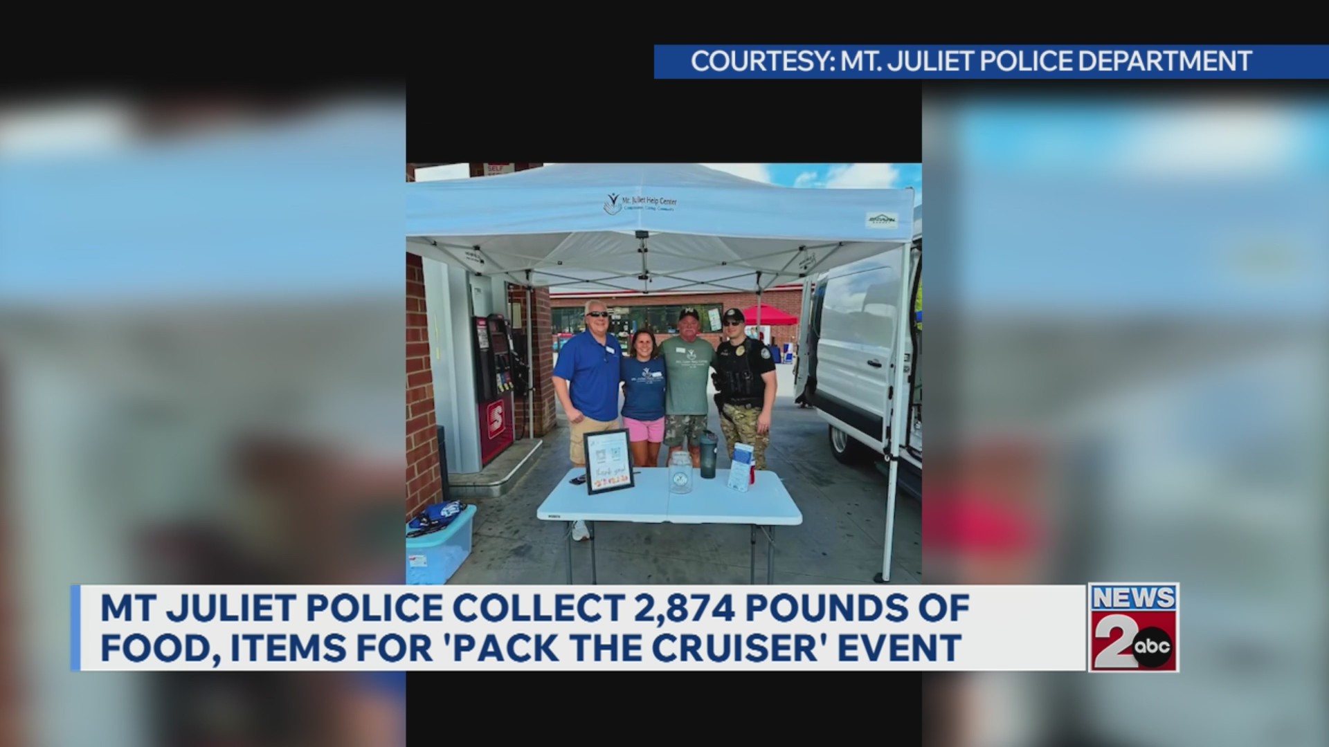Mt. Juliet police collect 2,800 pounds of food, items at 'Pack the ...