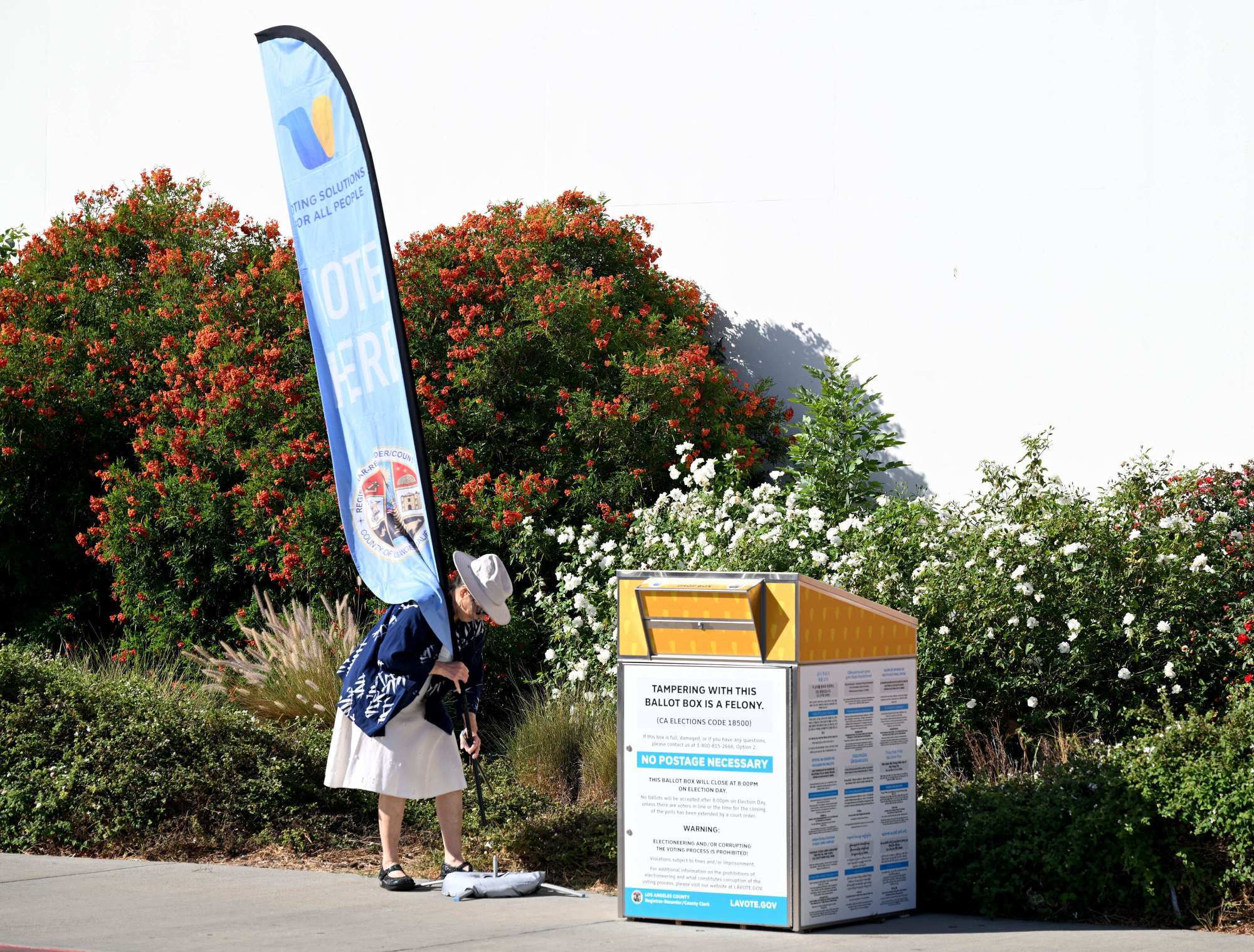 Vote center vandalism, fire-damaged ballots under review, LA County ...