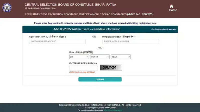 CSBC Bihar constable exam city slip 2026 released, admit card dates ...