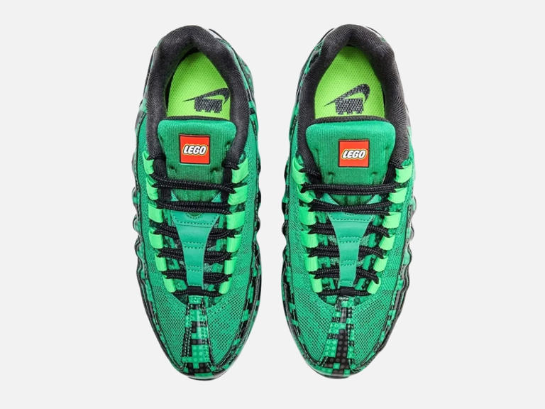 Lego’s Nike Air Max 95 ‘Lucky Green’ is a Minecraft Creeper for your feet
