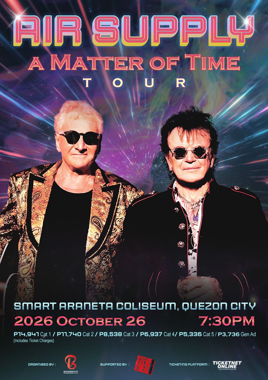 Air Supply brings 'A Matter of Time' tour to Manila in October