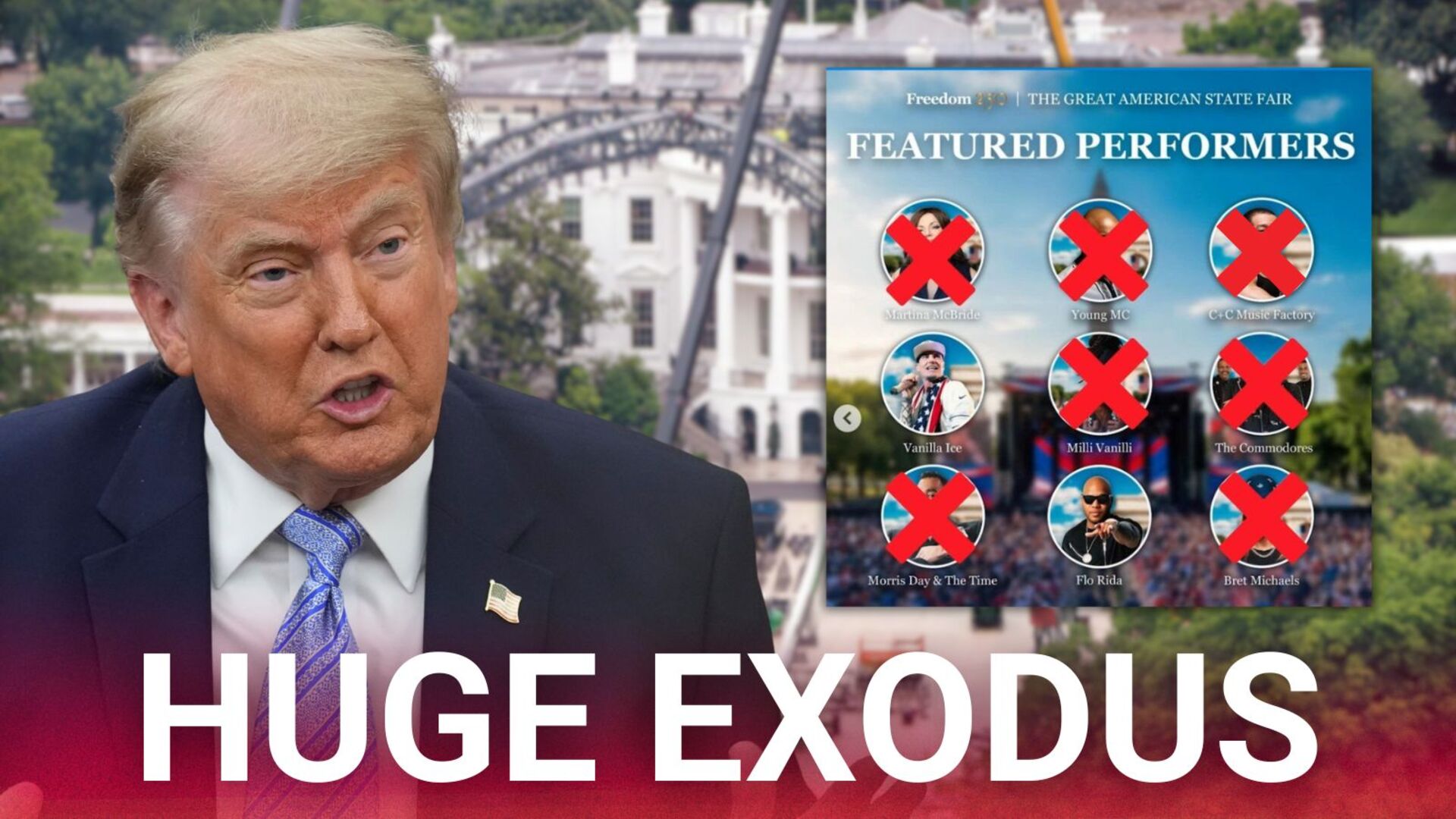 Trump furiously blasts 'overpriced' and 'boring' artists after major ...
