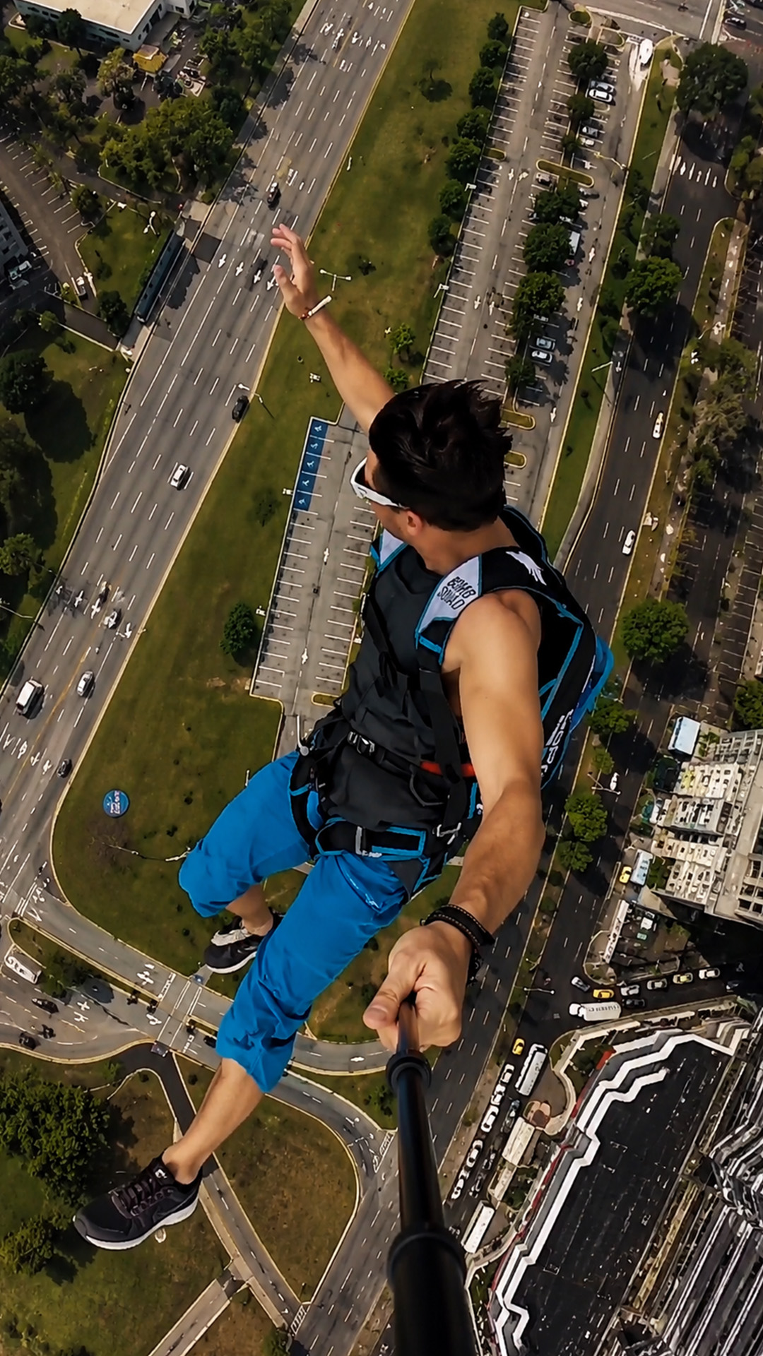 How this urban zip line adventure was captured on camera