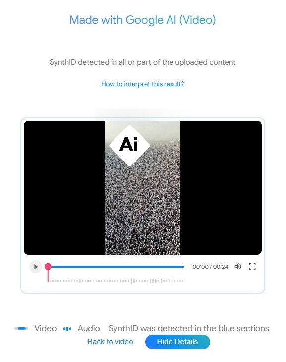 Video showing sea of Hajj pilgrims at Mount Arafat is AI-generated