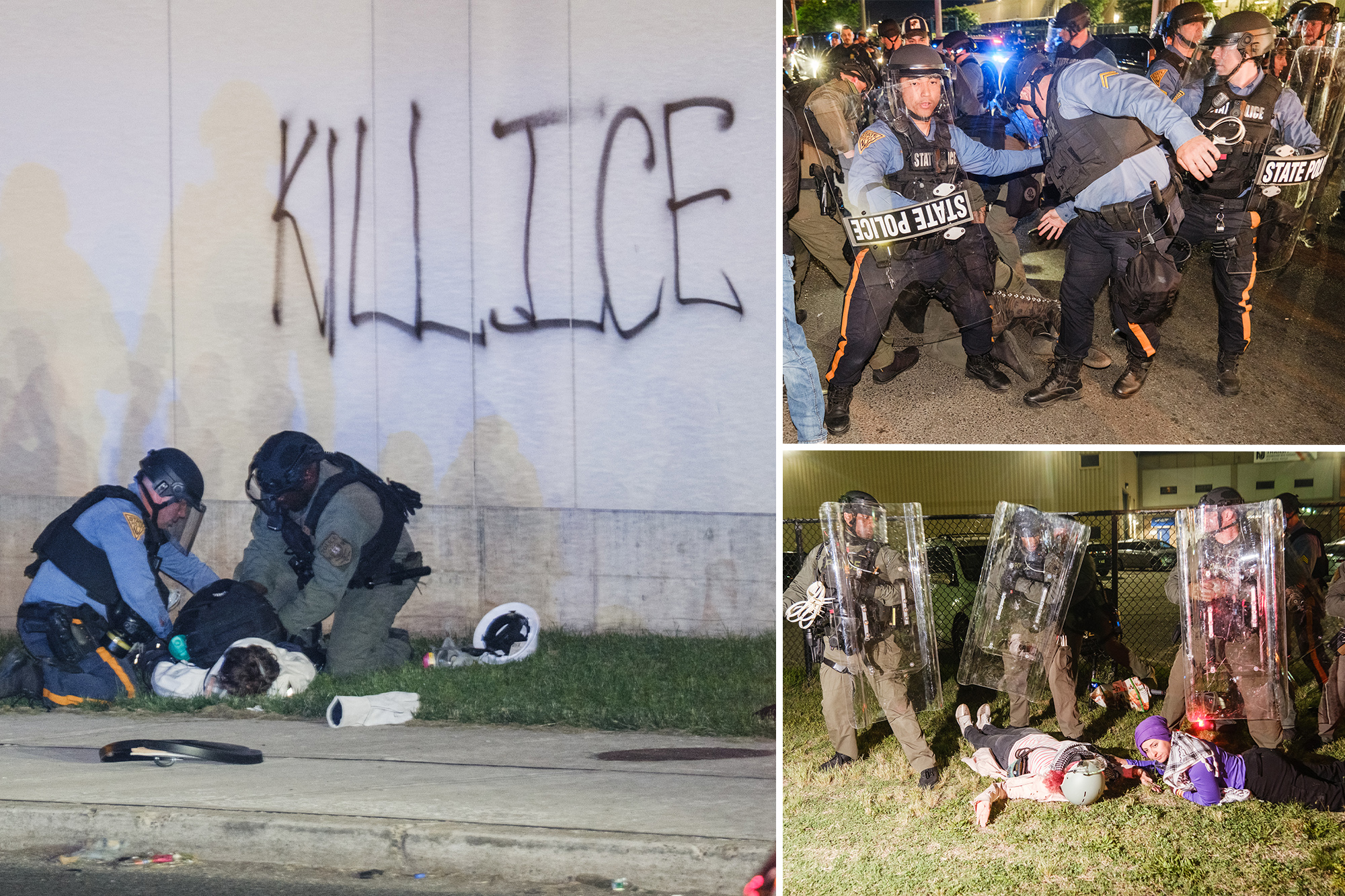 At least 20 protesters arrested at ICE detention center Delaney Hall as ...