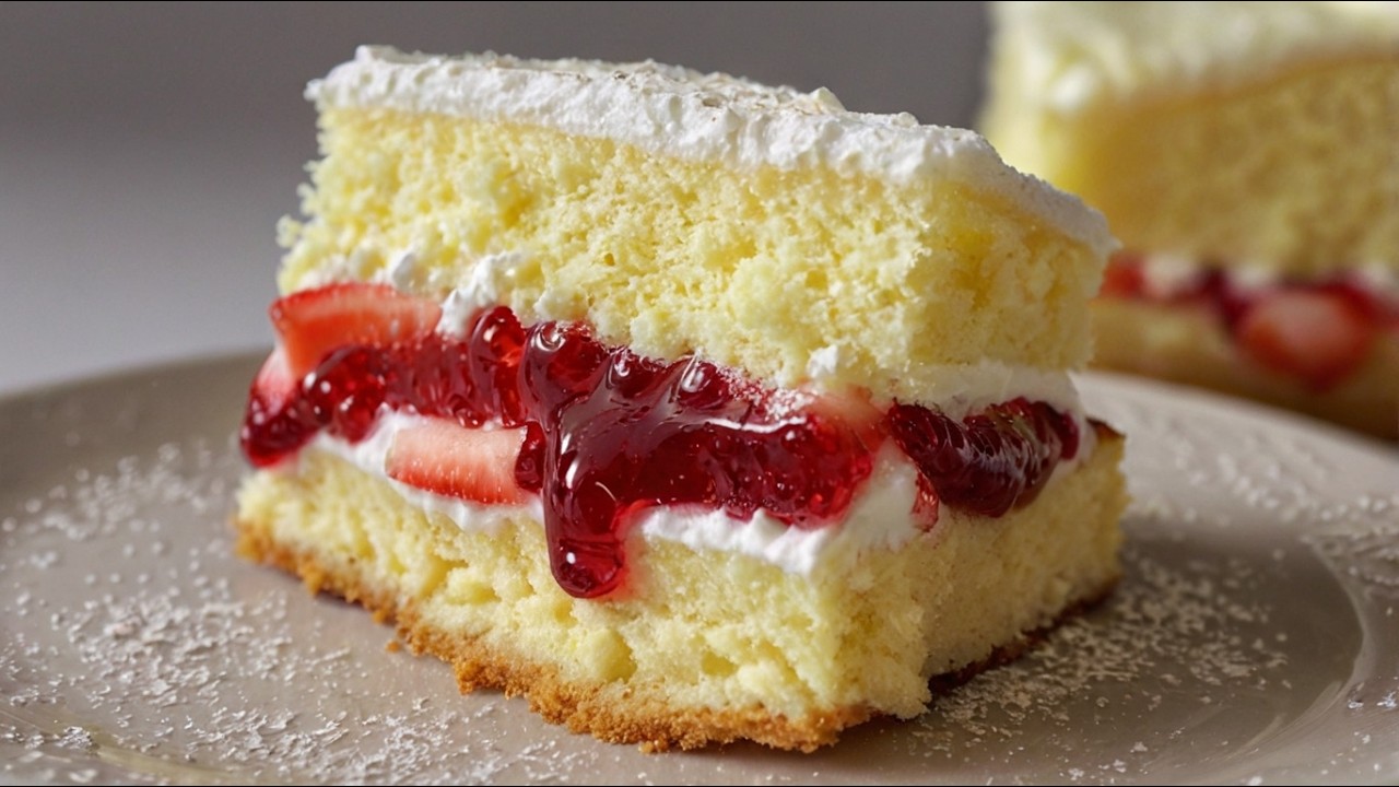 Classic strawberry cream cake made quick and easy