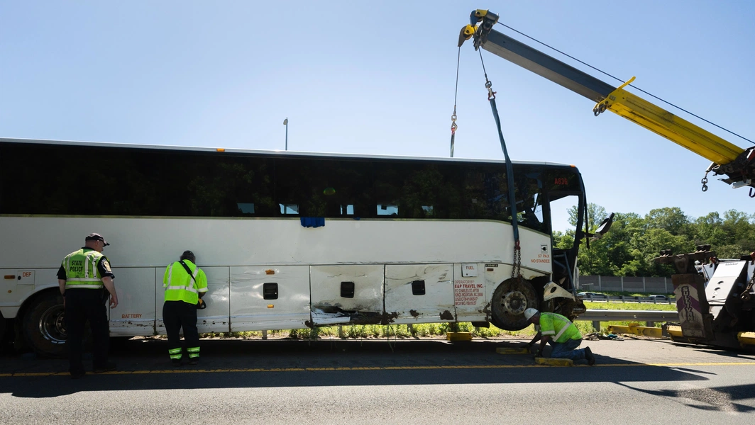 NTSB cites high speed in deadly Virginia bus crash probe