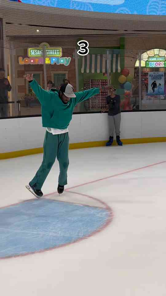 Who had the smoothest ice skating stop?