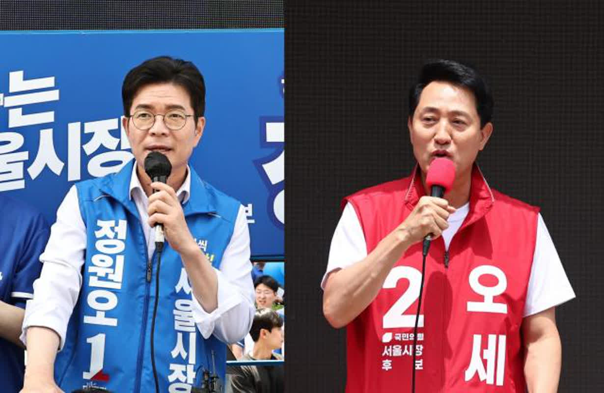 [6·3 지방선거] '마지막 48시간' 정원오·오세훈…지지세 결집 총력